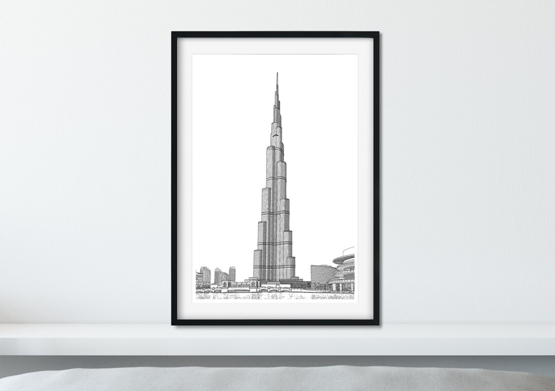 Landmark Wall Art Hand Drawn Wall Art of Famous Landmark - Etsy