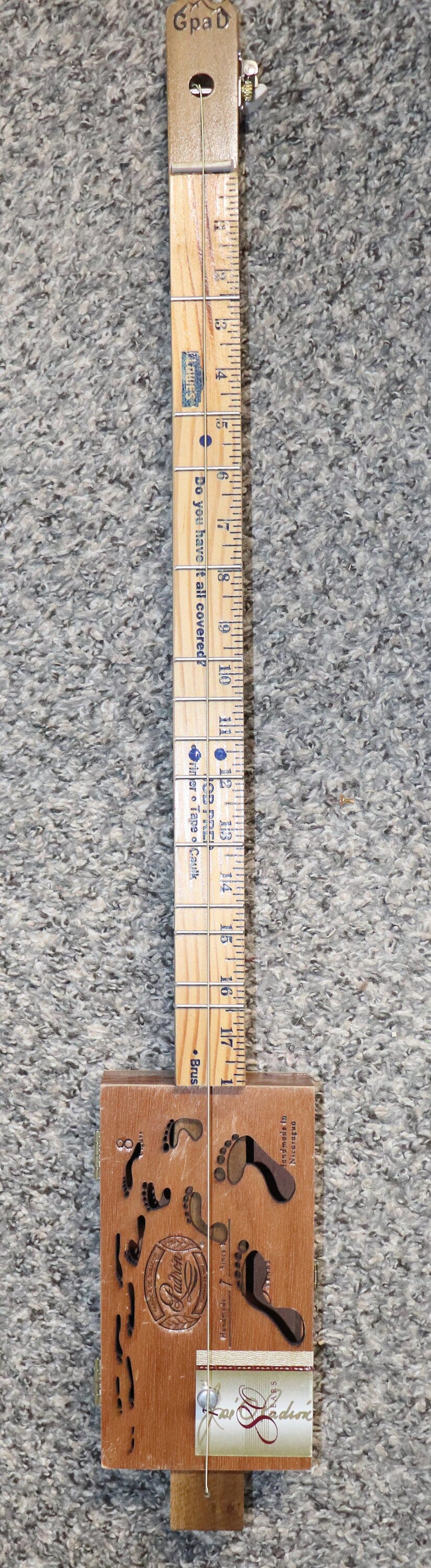 Handmade Diddley Bow One-string Guitar, Vintage Look Yardstick ...