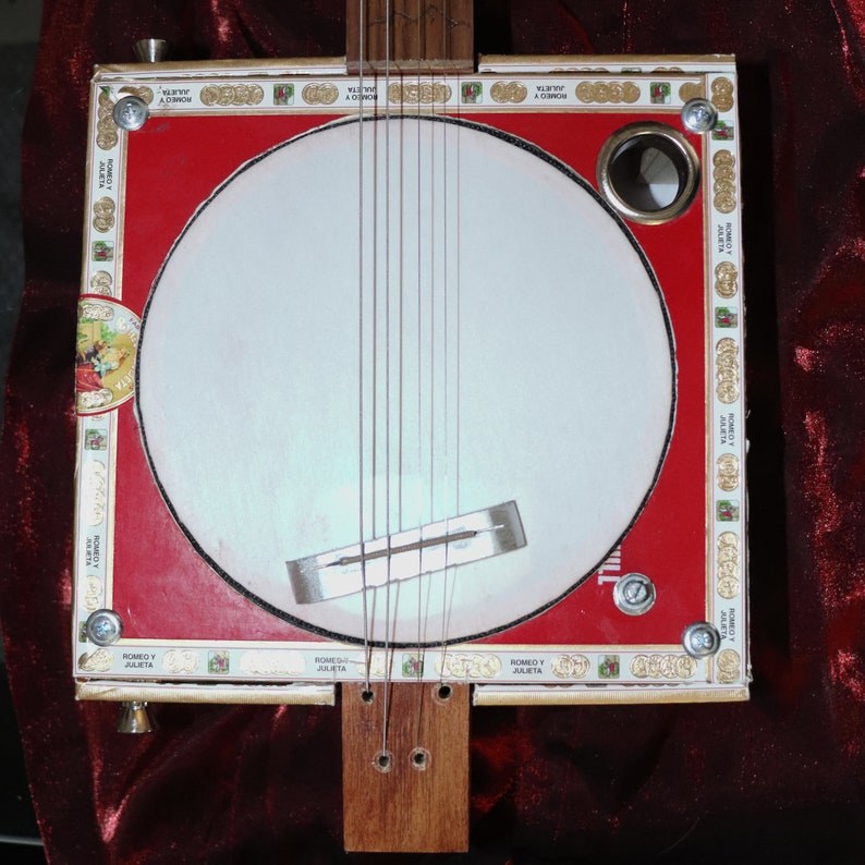 Handcrafted Cigar Box Banjo, 4-string Instrument, Folk Music Lover Gift ...