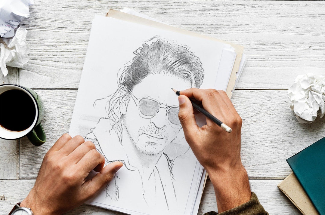 A Pencil Drawing by Sham Khan - Etsy