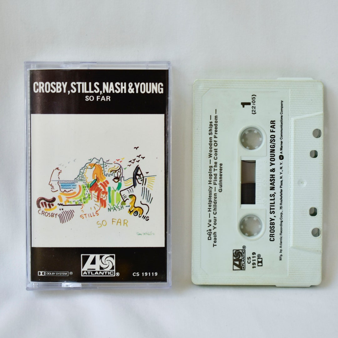 Crosby, Stills, Nash & Young so Far 1974 Cassette Tape Folk Rock Tapes ...