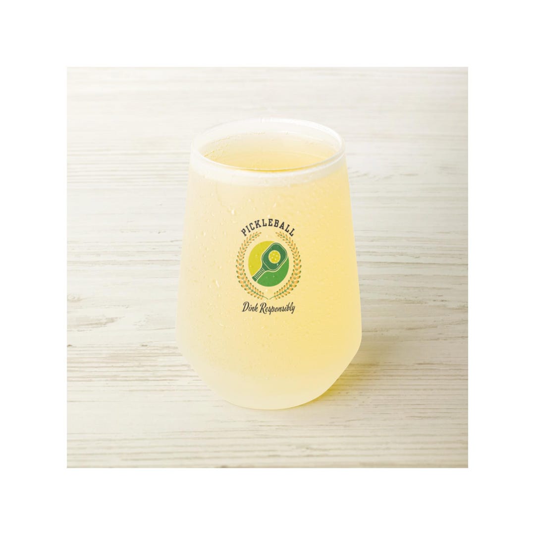 Pickleball Frosted Wine Glass Dink Responsibly - Etsy