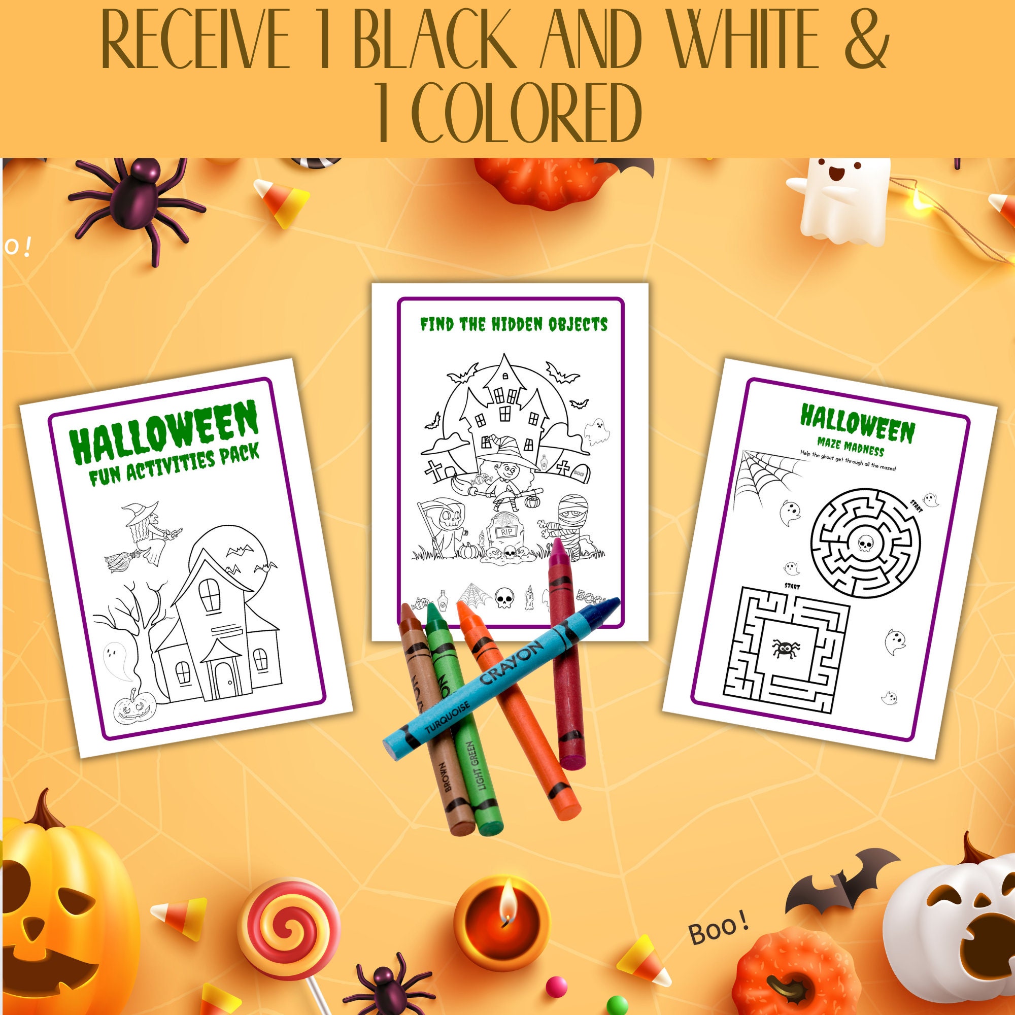 Spooktacular Printable Halloween Activity Book, Activity Book for ...