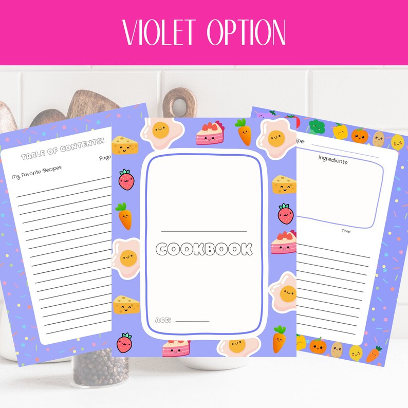 Printable Kids Creative Cookbook, Kids Recipe Book, Your Favorite ...