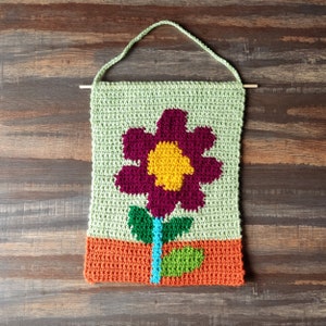 Colorful Flower Crochet Tapestry Tutorial PDF Pattern - Instant ...
