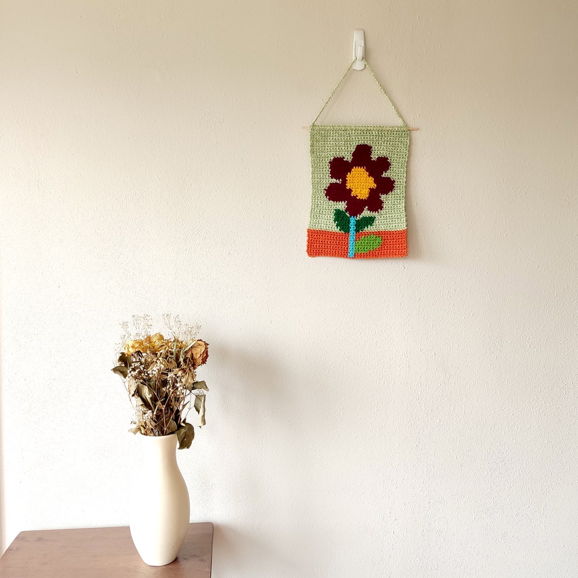 Colorful Flower Crochet Tapestry Tutorial PDF Pattern - Instant ...