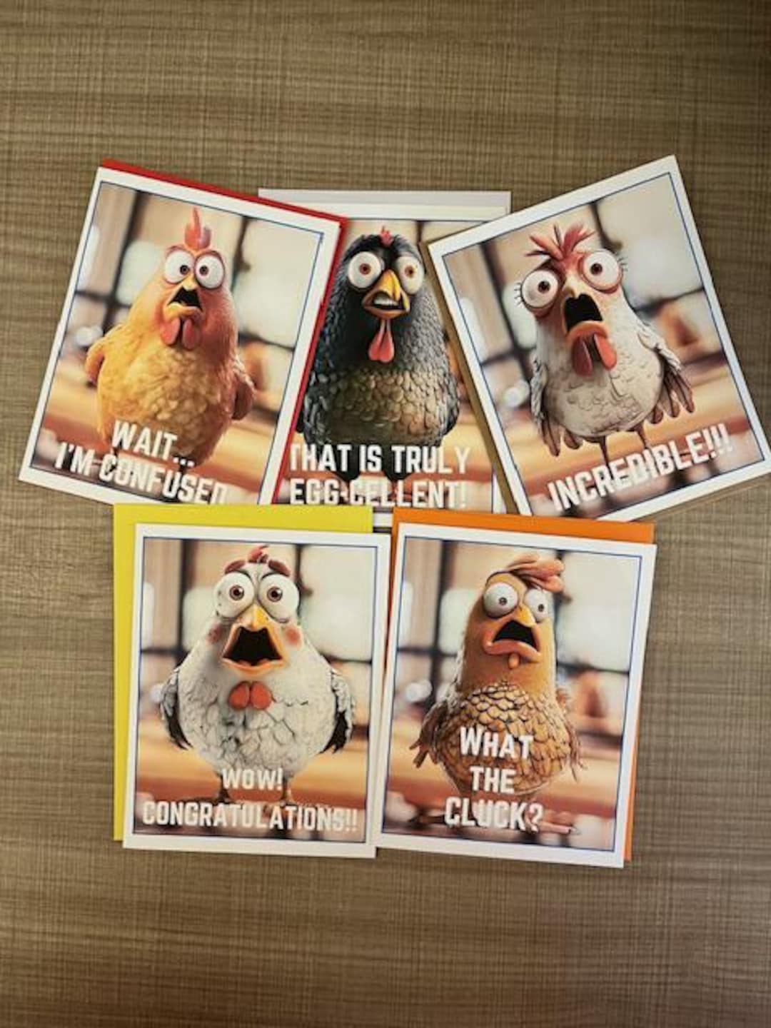 Chicken Cards, 5 Pack, Greeting Cards, Handmade Cards, Unique Greeting ...