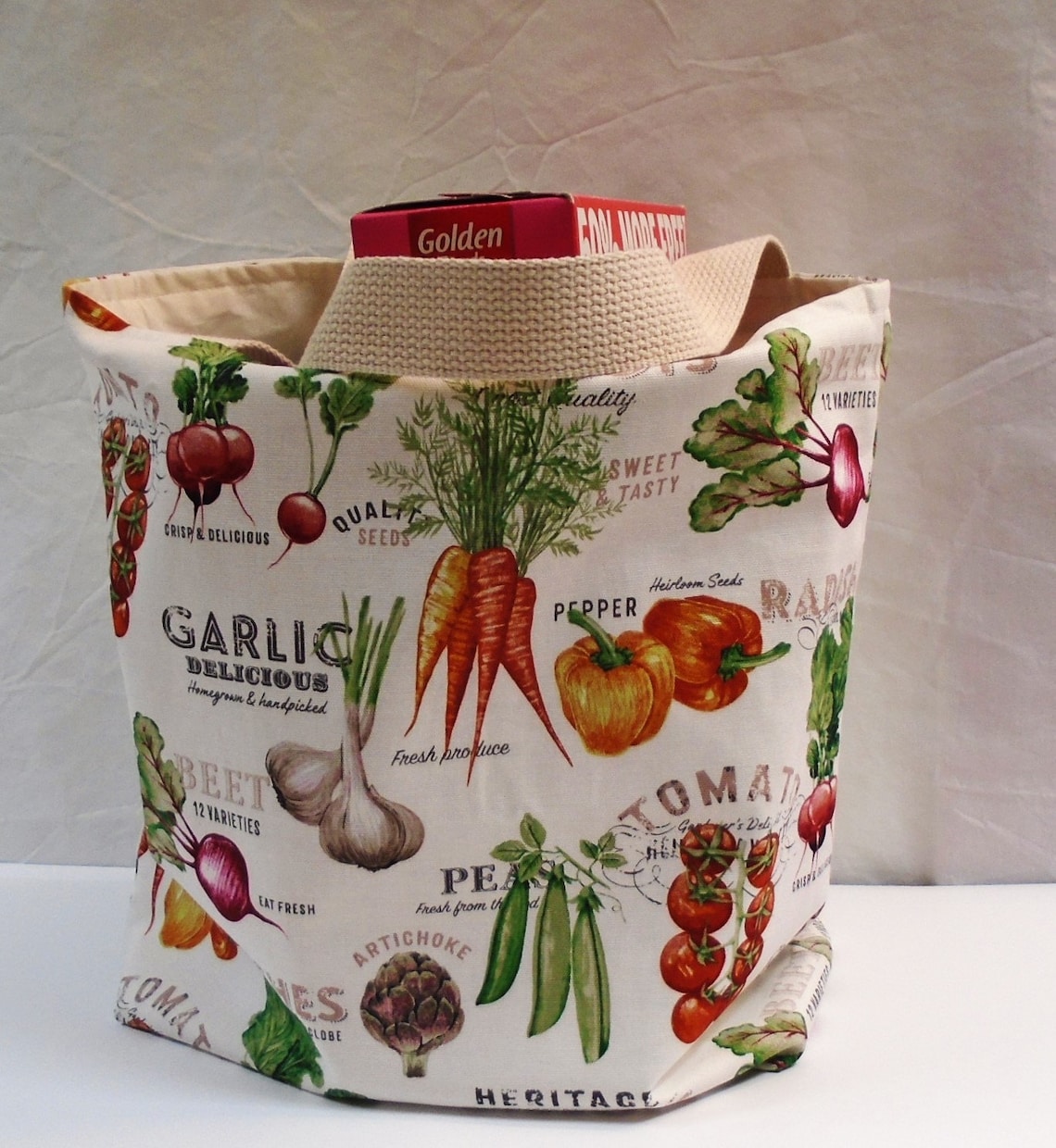 Farmers Market Canvas Tote Bag, Canvas Grocery Tote Bag, Tote Bag With ...