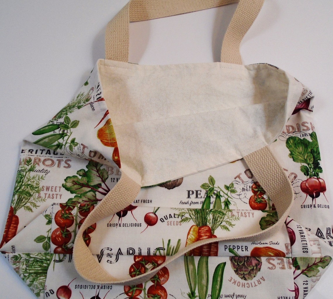 Farmers Market Canvas Tote Bag, Canvas Grocery Tote Bag, Tote Bag With ...
