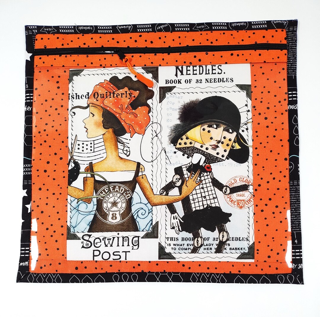 Needlework Project Bag With Vinyl Window Cross Stitch Project Bag Vinyl ...