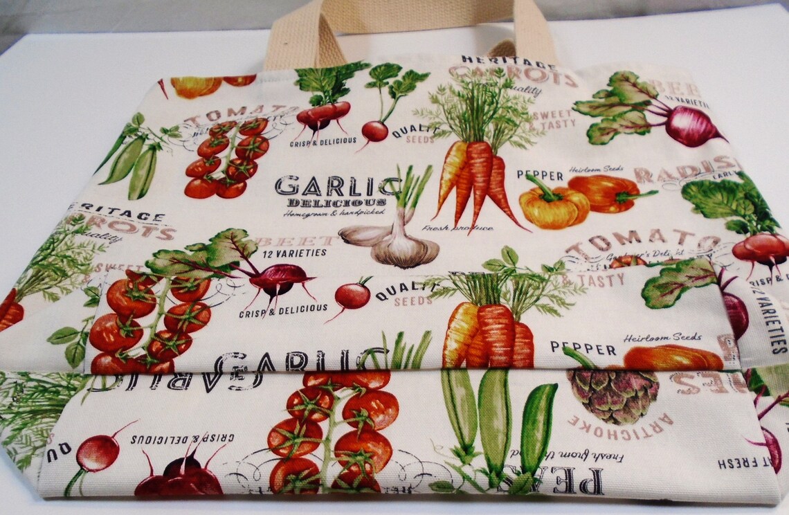 Farmers Market Canvas Tote Bag, Canvas Grocery Tote Bag, Tote Bag With ...