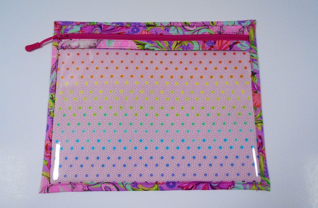 Needlework Project Bag With Vinyl Window - Cross Stitch Bag - Vinyl ...