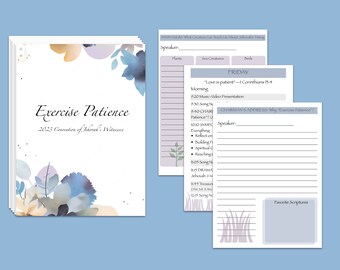 Exercise Patience, 2023 Regional Convention, JW 2023 Digital Notebook ...