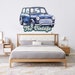 Vintage Mini Cooper Wall Decal Watercolor Mini Cooper Wall Art - Etsy