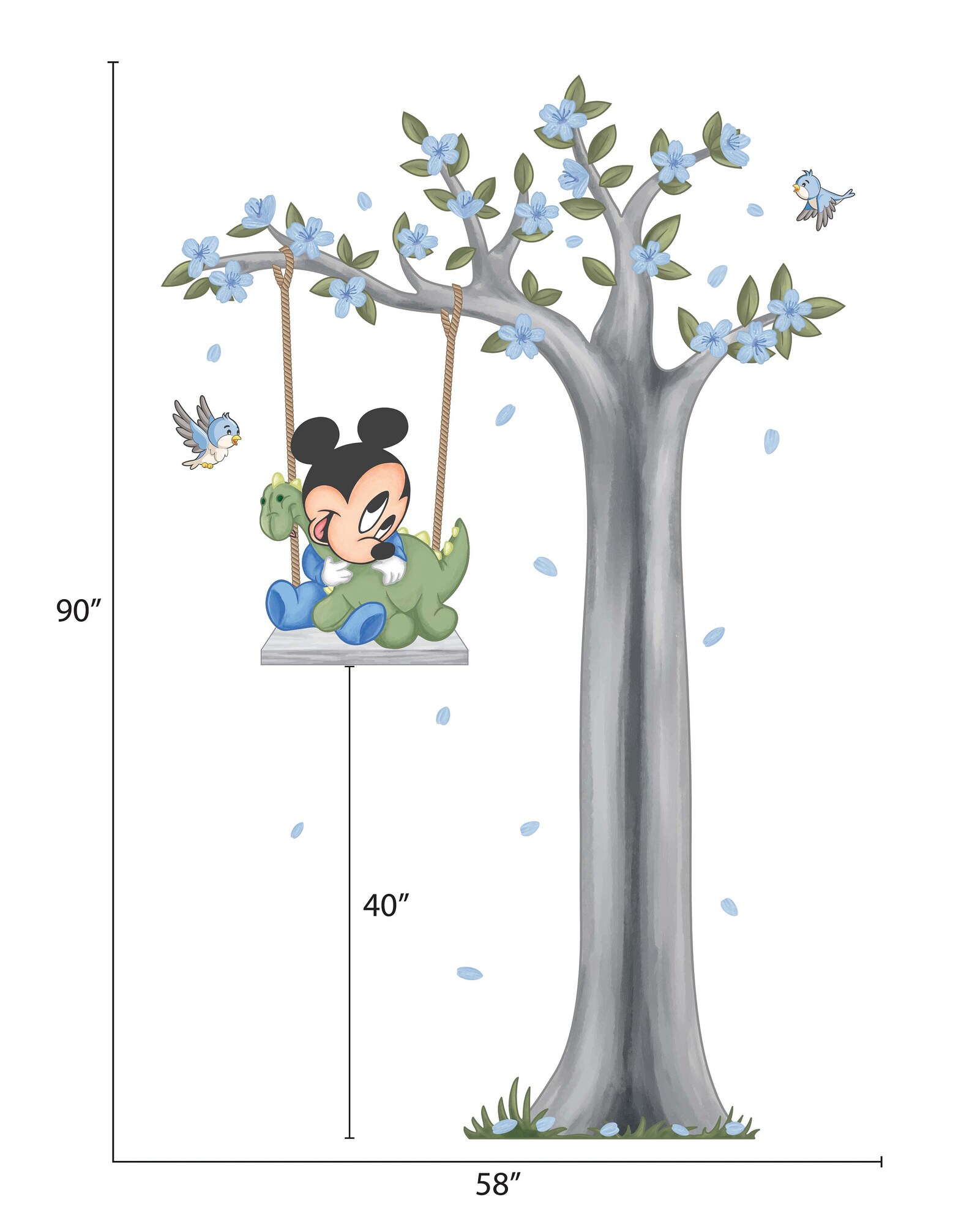 Removable Blue Baby Mickey Mouse Wall Decal Wall Sticker Baby - Etsy
