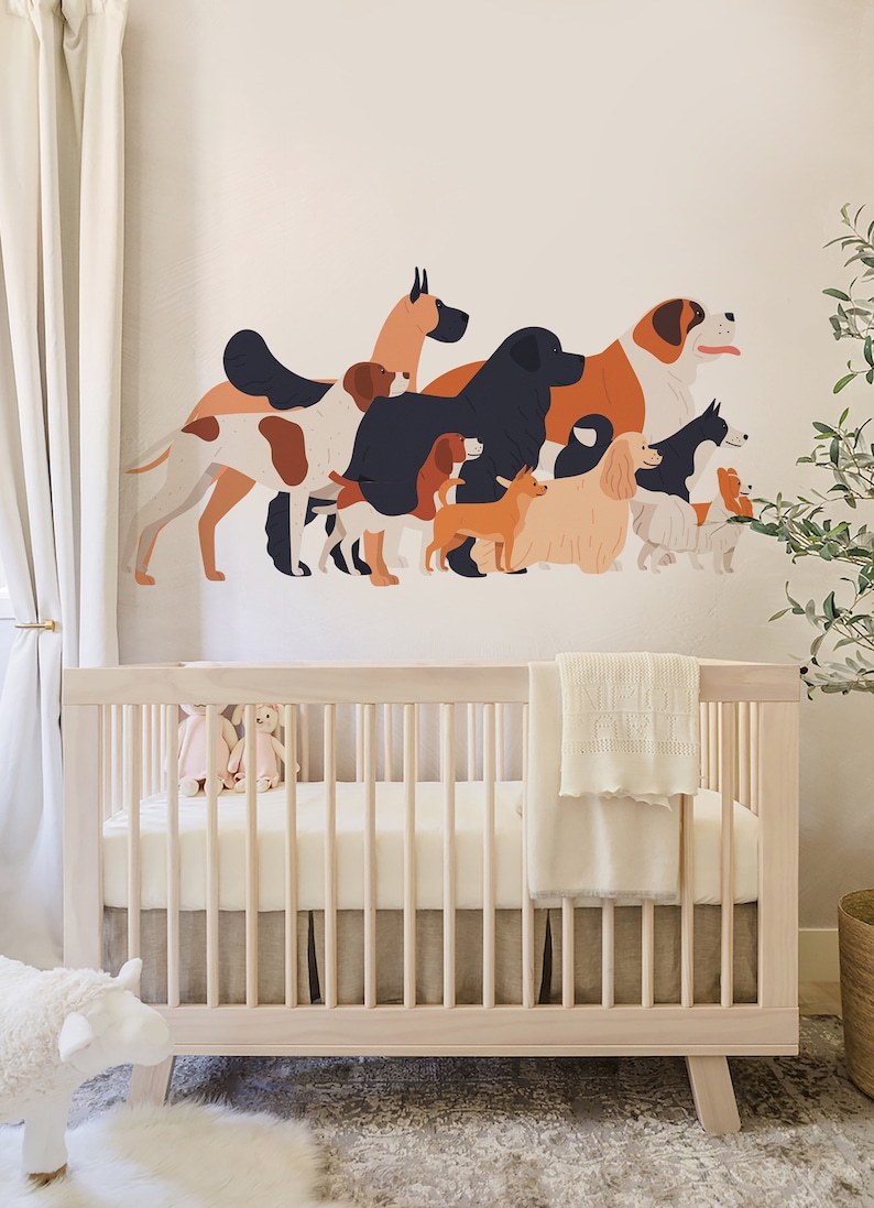 Dog Wallpaper Cute Pet Dog Wall Sticker Golden Retriever Wall Decal ...