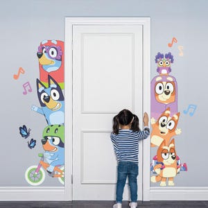 Bluey Wall Decal Bandit Heeler Wall Sticker Uncle Stripe Wall Mural ...