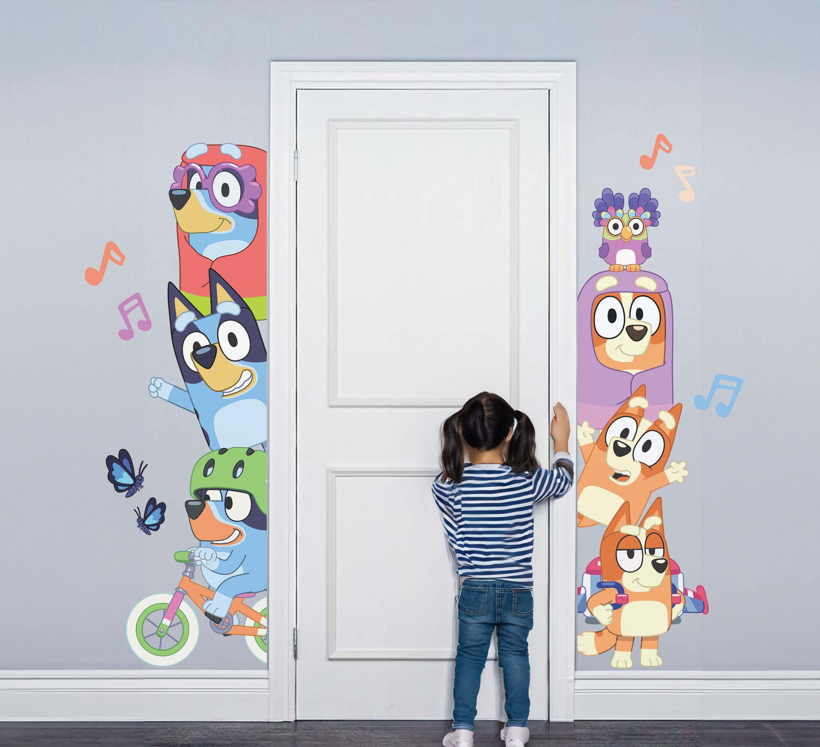 Bluey Wall Decal Bandit Heeler Wall Sticker Uncle Stripe Wall Mural ...