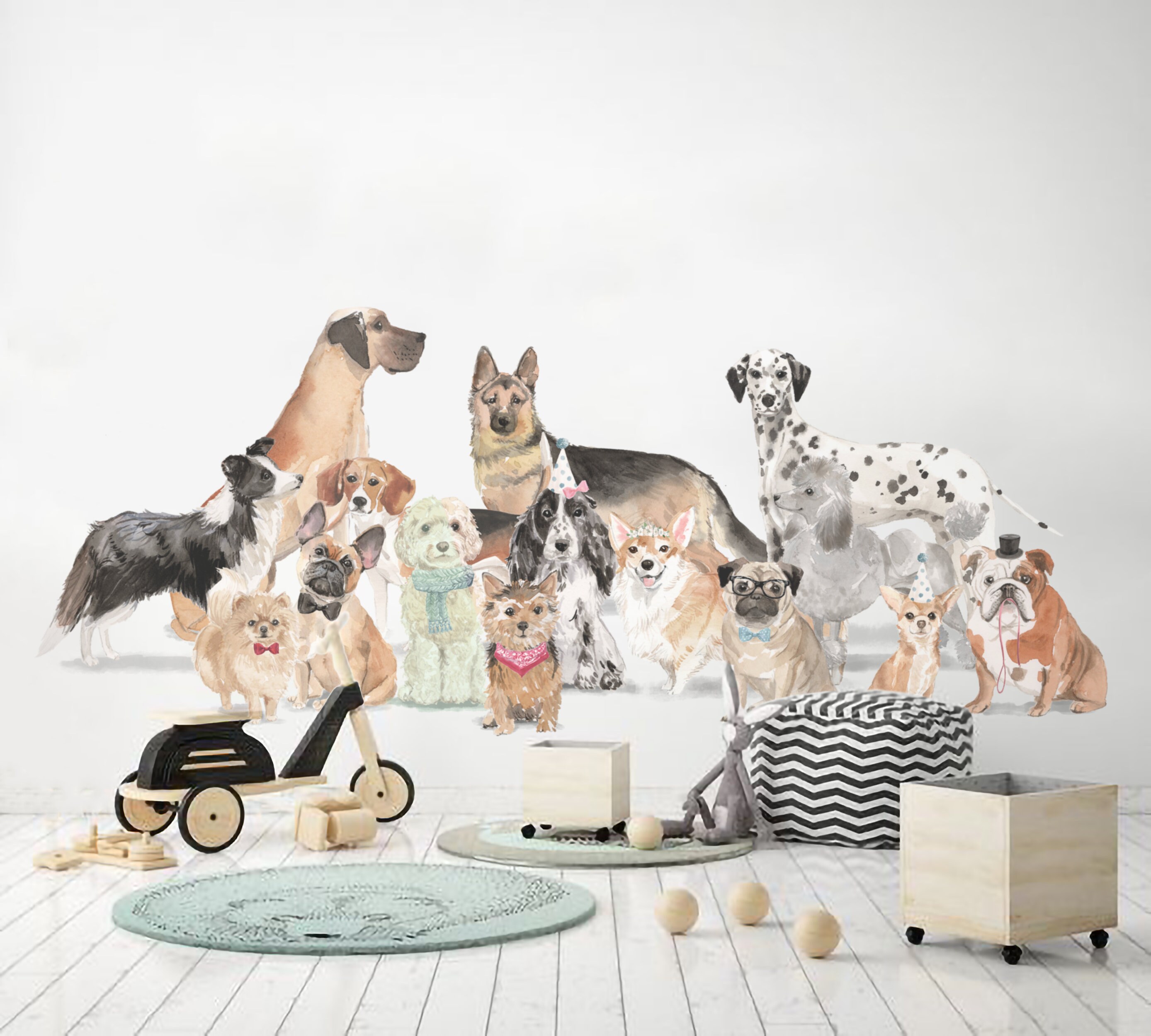 Free Shipping Dog Wall Decal Grooming Wall Art Veterinary Decals Pet ...