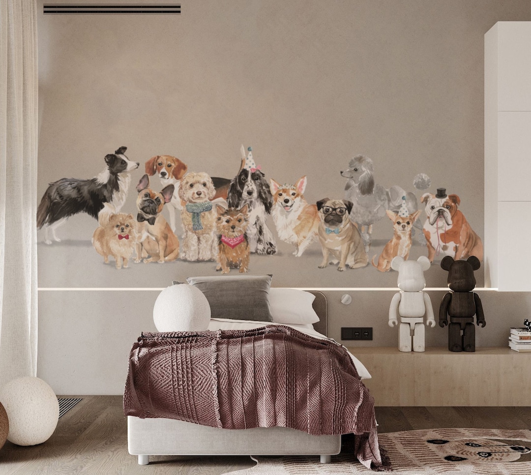 Removable Dog Wall Decal Grooming Wall Sticker Veterinary Decals Pet ...