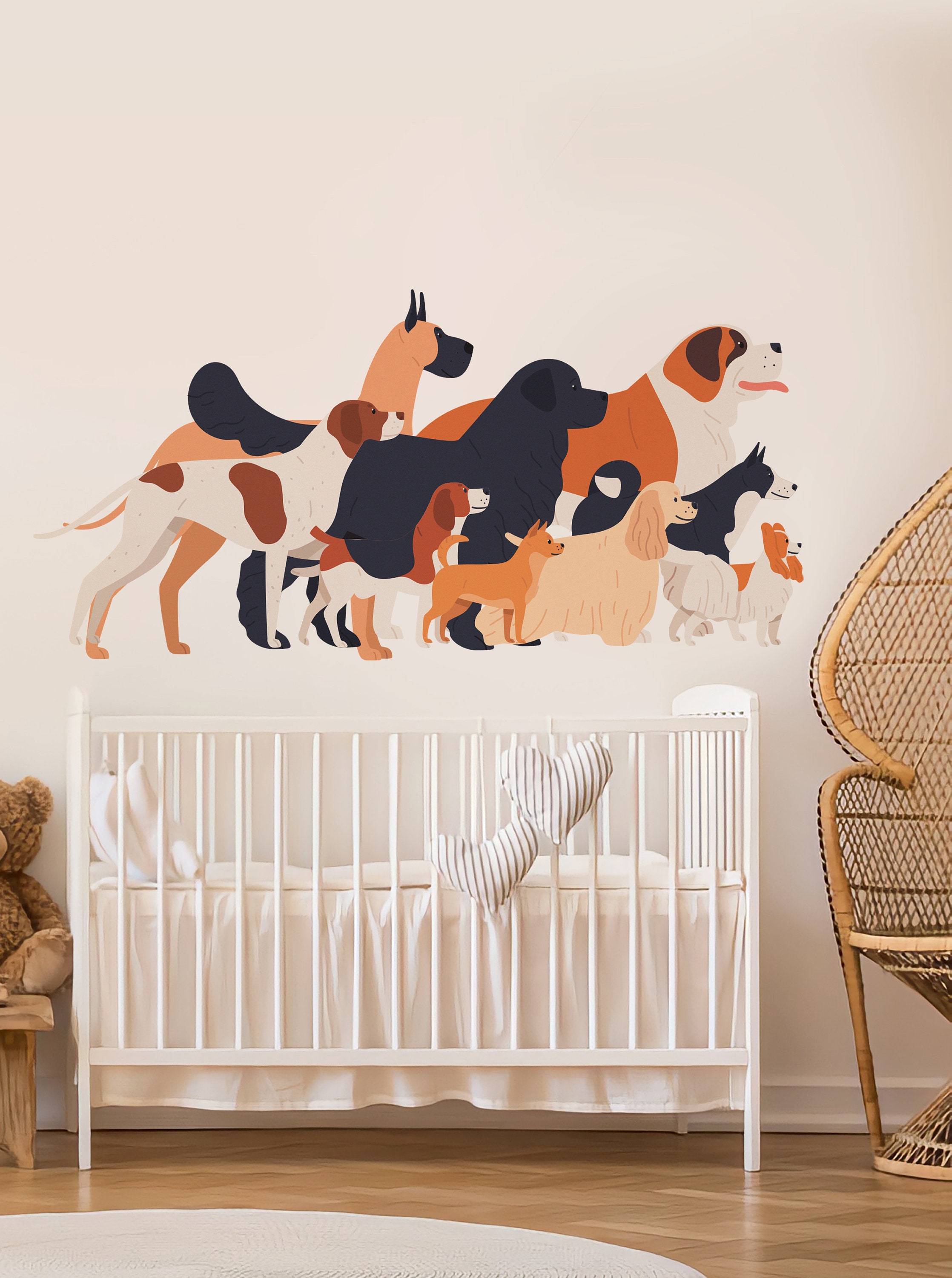 Dog Wallpaper Cute Pet Dog Wall Sticker Golden Retriever Wall Decal ...