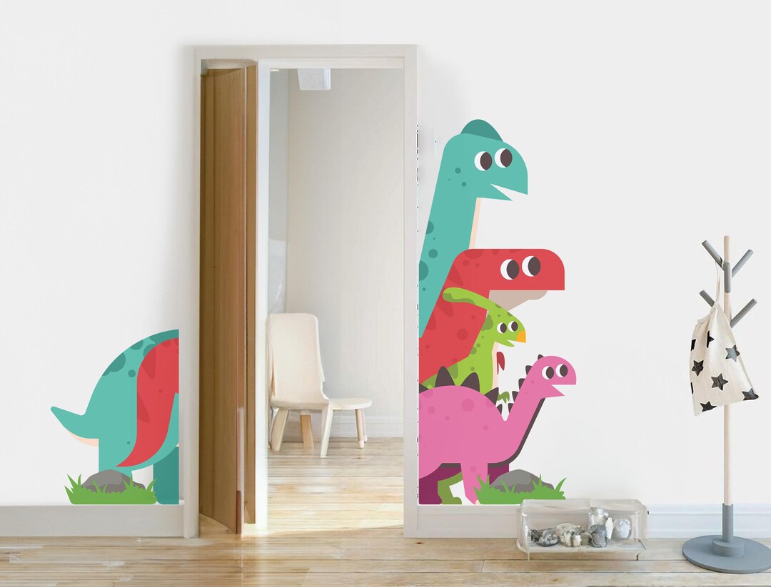 Jurassic Wall Decal Dinosaurs Wall Sticker Brachiosaurus Wall Mural ...