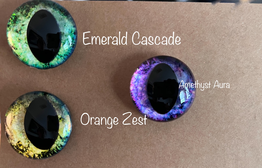 Hand Painted Dragon Cat Sinker Safety Eyes for Crochet Amigurumi ...