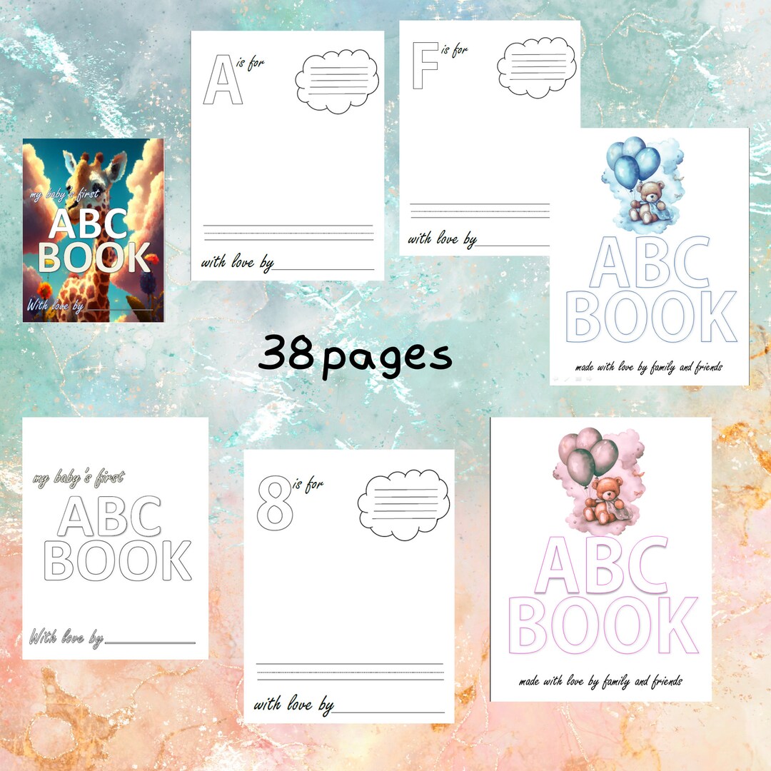 Baby's First Abc Book, Baby's First Alphabet Book, ABC Book Baby Shower ...