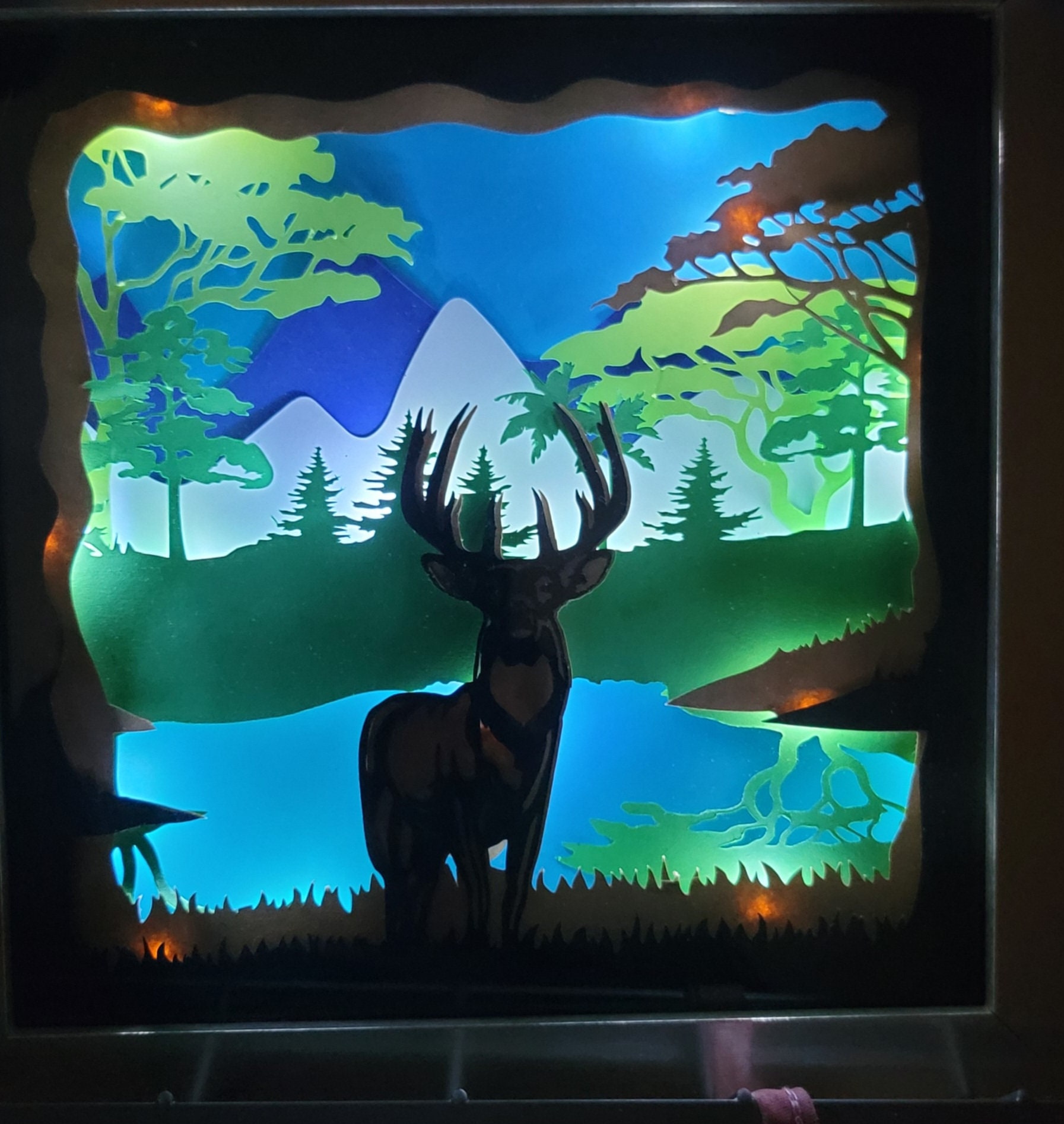 Buck Light up Shadow Box - Etsy