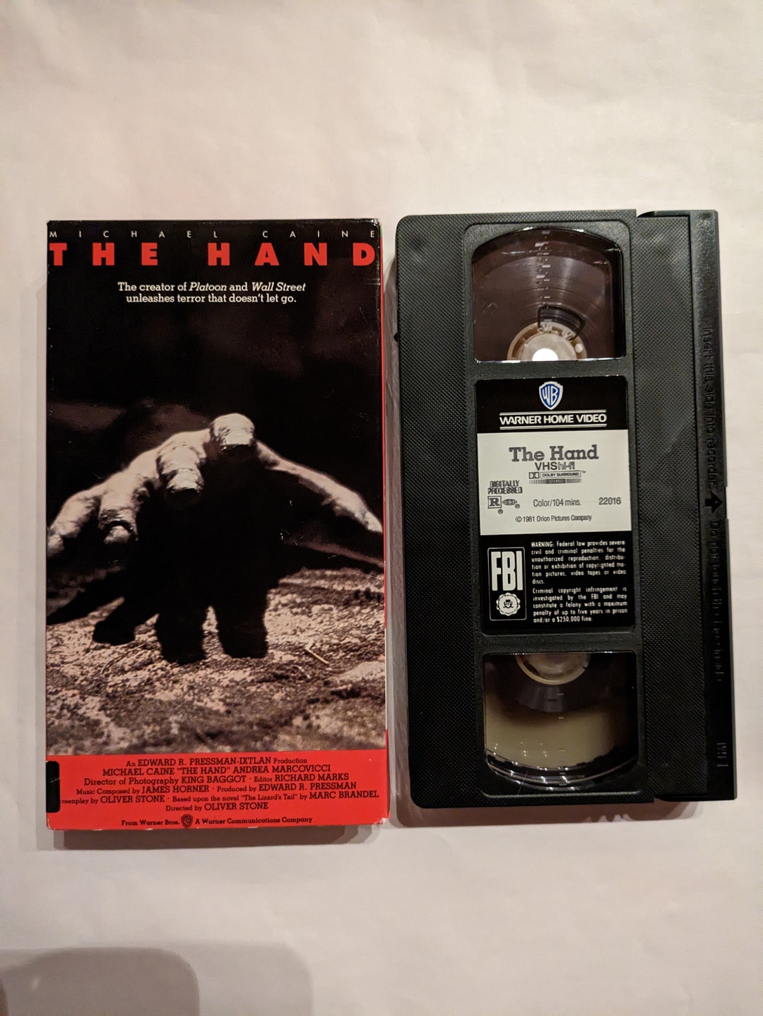 Vintage VHS Tape - 1981 - the Hand (horror) Starring Michael Caine - Etsy