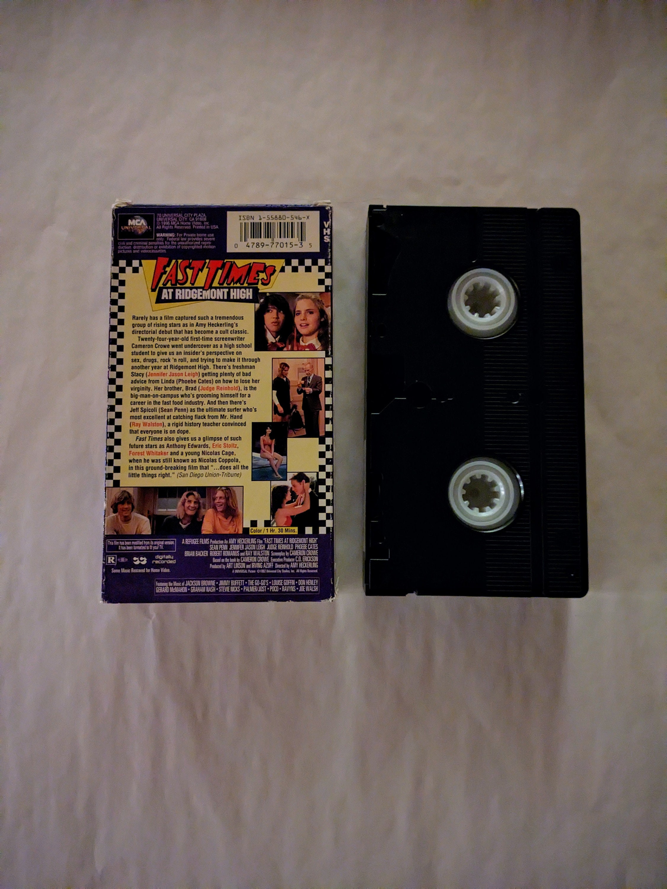 Vintage VHS Tape 1982 Fast Times at Ridgemont High comedy Starring Sean ...