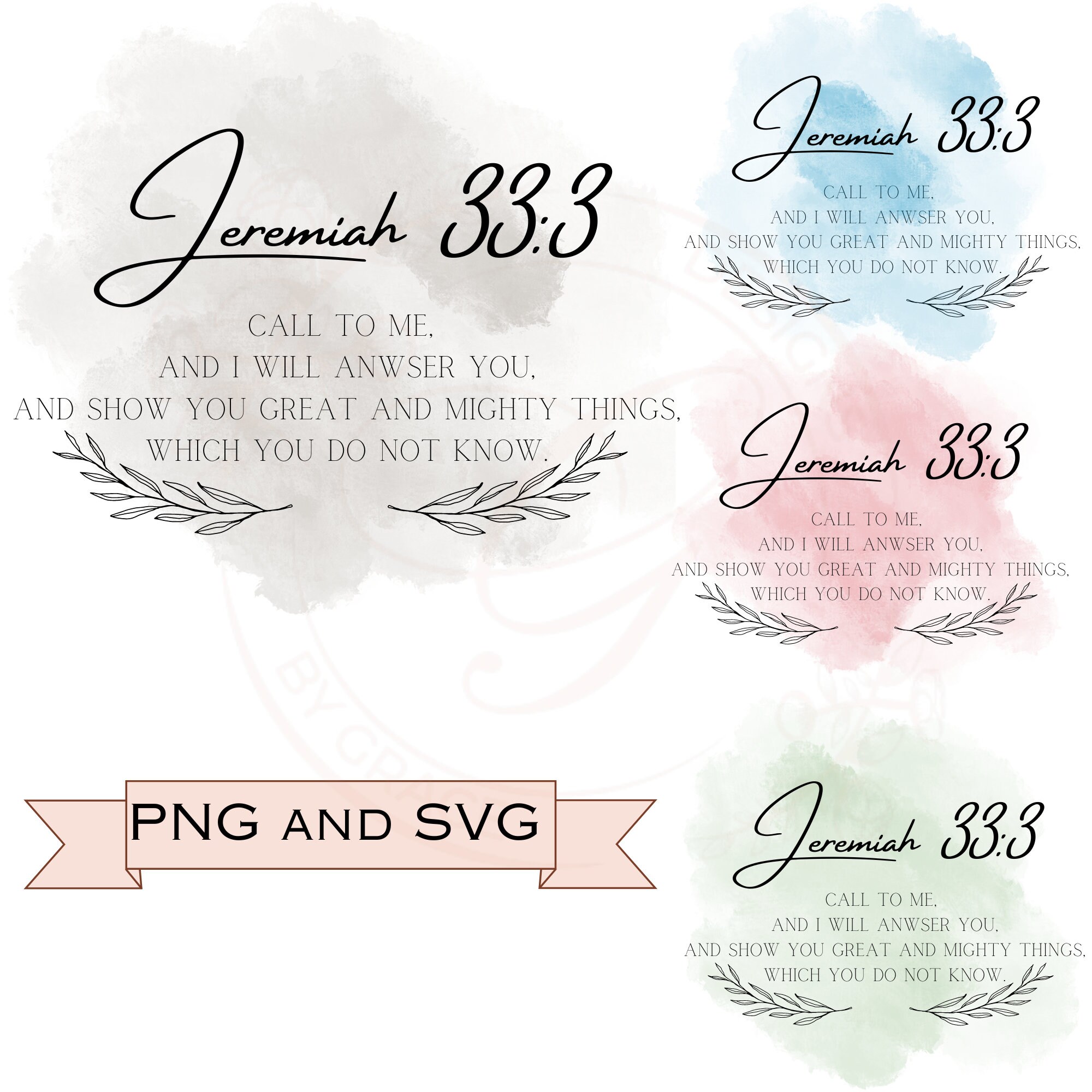Jeremaiah 33:3 PNG and SVG, Christian Clipart, Bible Verse, Clipart ...