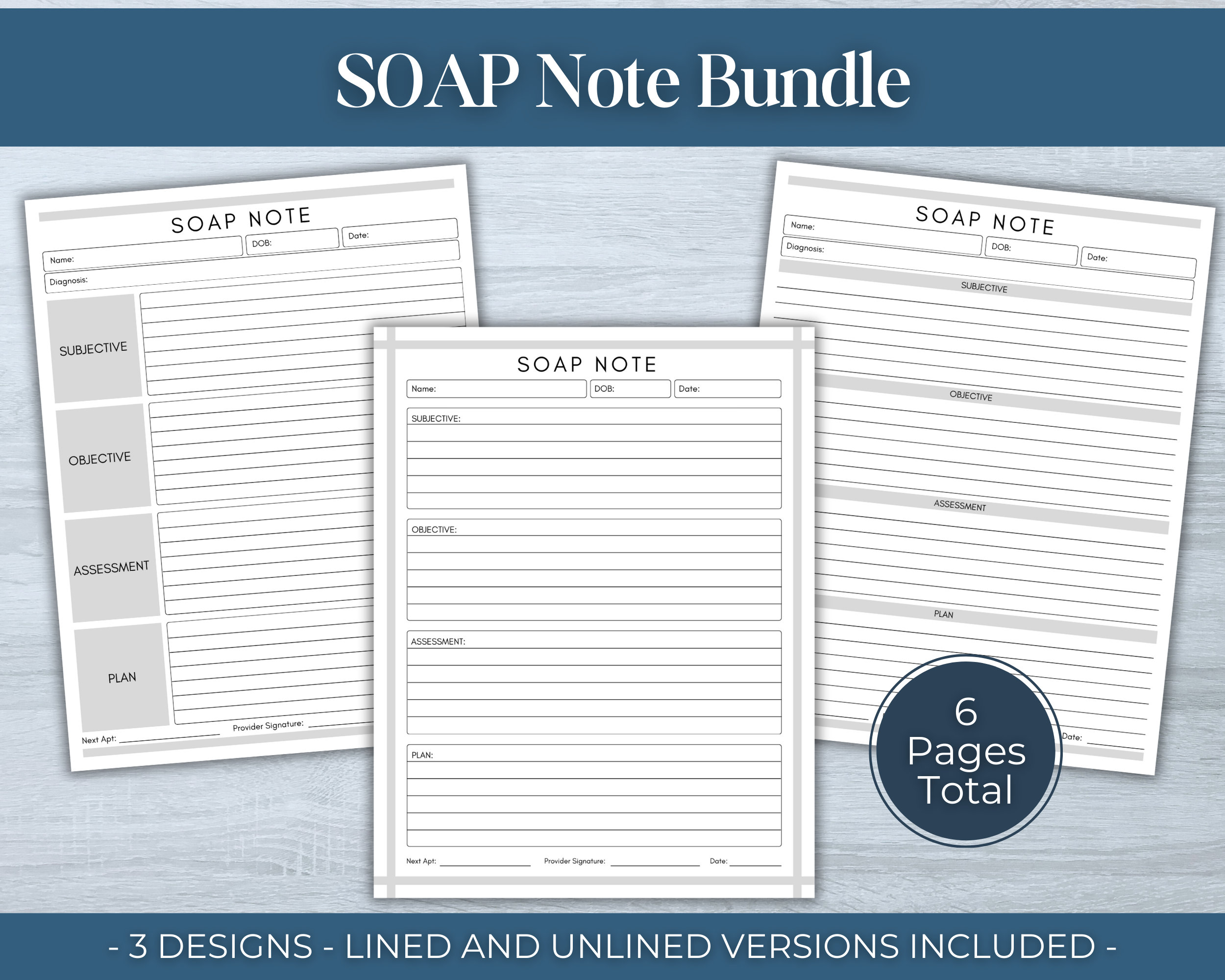 SOAP Note, Progress Note Template, Treatment Planning, Counselling ...