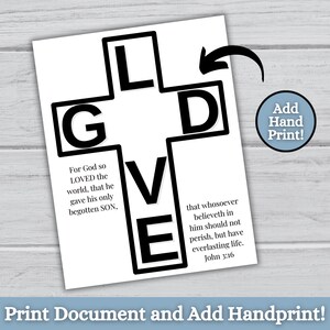 Christian Easter Handprint Craft Art, Religious Craft for Kids Toddler ...