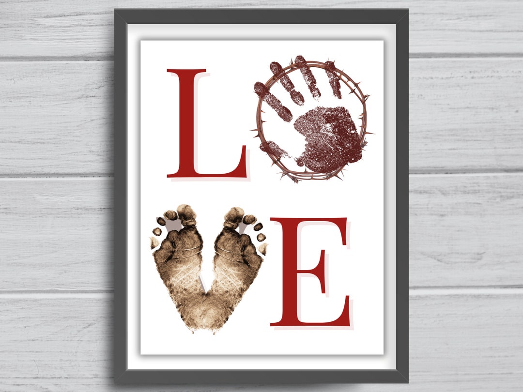 Crown of Thorns Christian Easter Handprint Footprint Craft Art ...