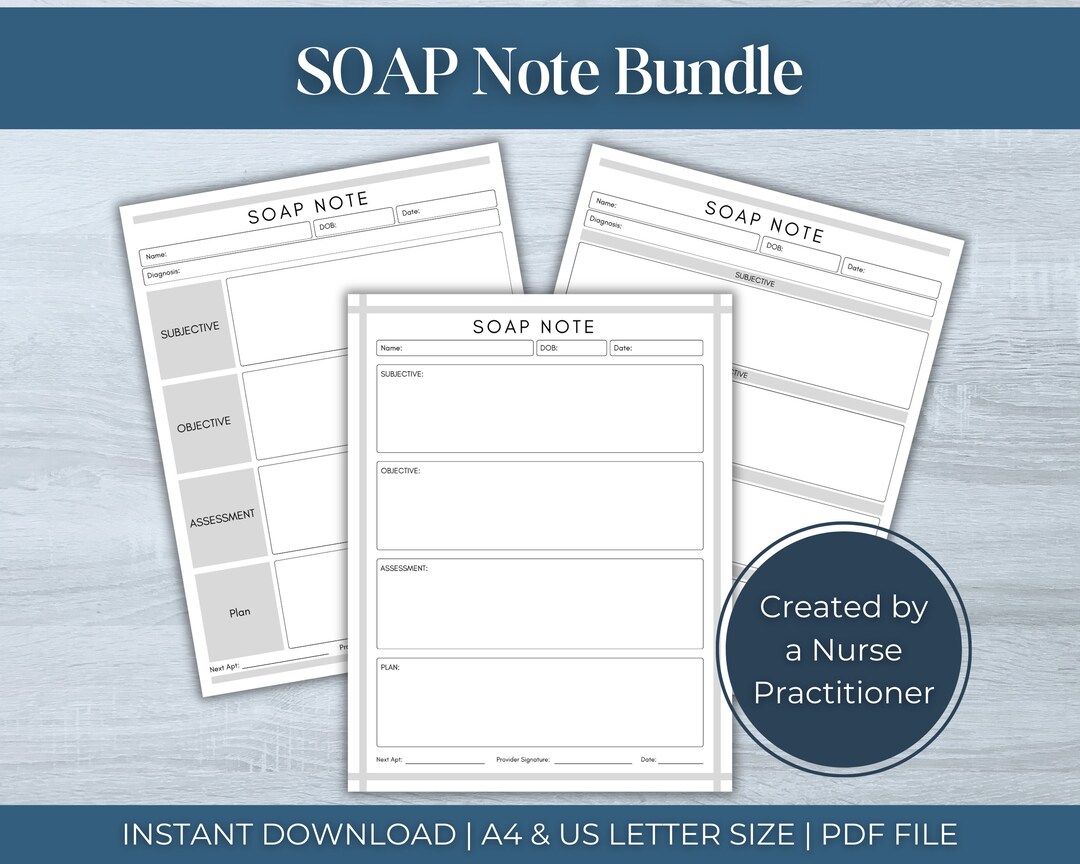 SOAP Note, Progress Note Template, Treatment Planning, Counselling ...