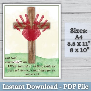 Christian Easter Handprint Craft Art, Religious Crafts for Kids Toddler ...