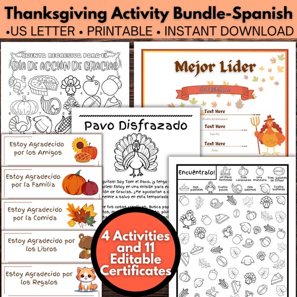 Thanksgiving Games for Kids - Etsy