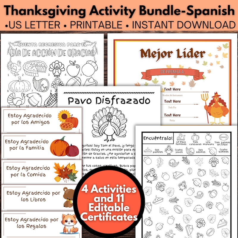 Thanksgiving Games for Kids - Etsy