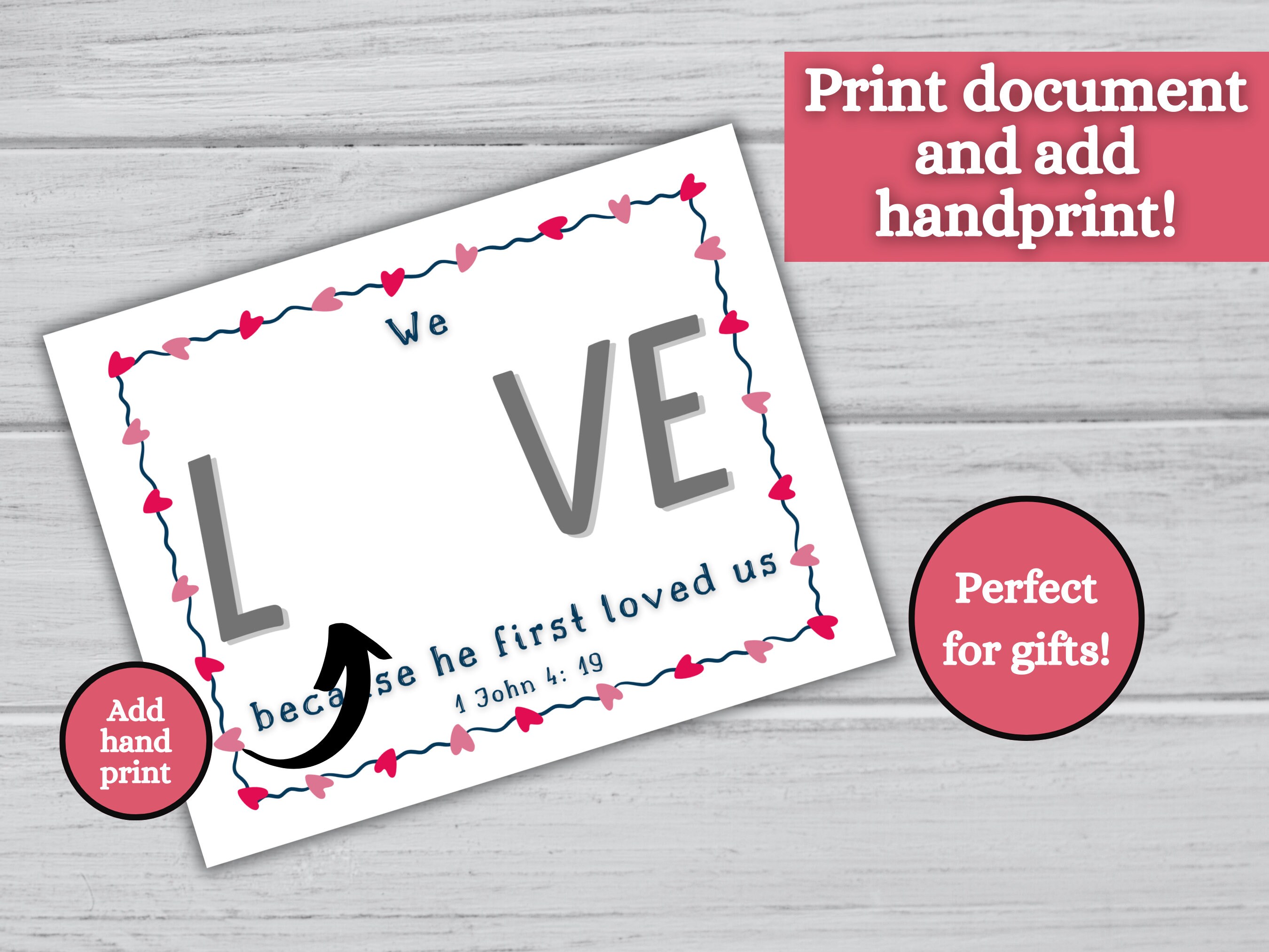 Christian Handprint Art, Handprint Craft, 1 John 4:19, Christian ...