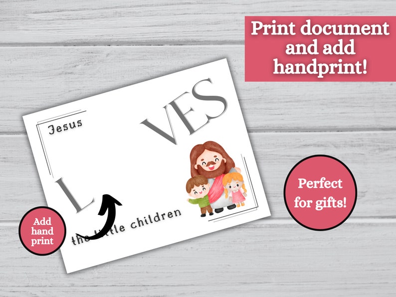 Christian Handprint Art, Handprint Craft, Jesus Loves the Little ...