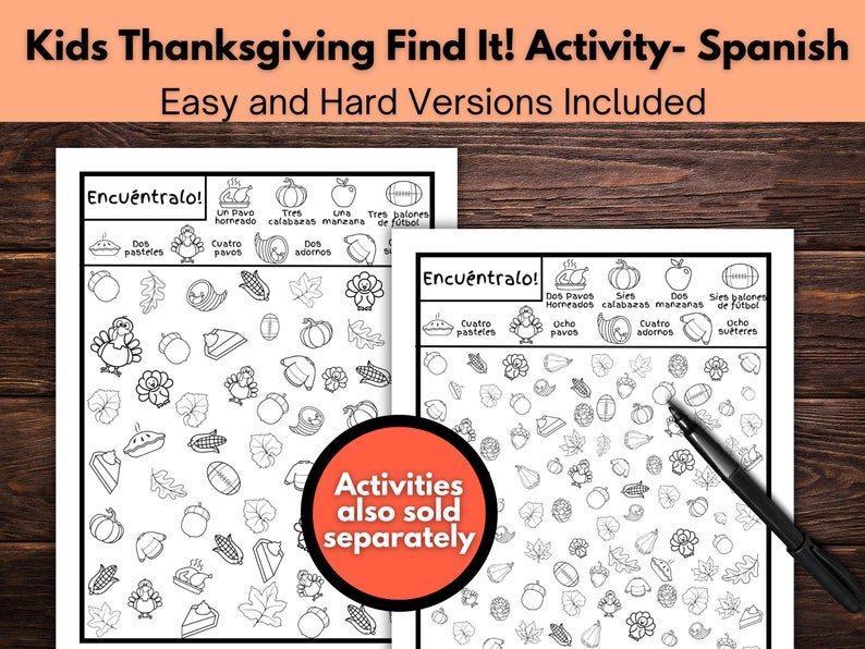 Thanksgiving Activity Bundle in Spanish, Thanksgiving Games for Kids ...