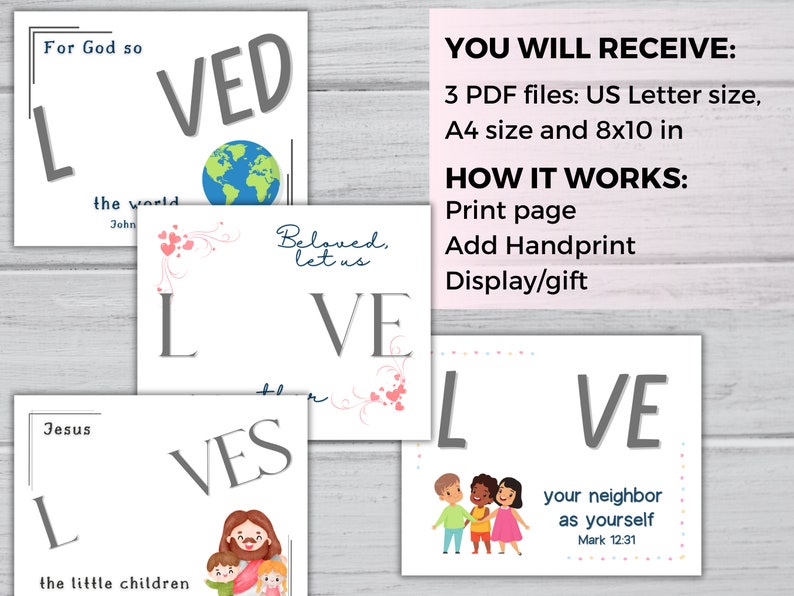 Christian Valentine's Day Craft, Handprint Art, Handprint Craft ...