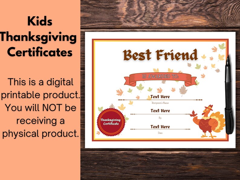 Editable Kids Certificate, Certificate of Achievement, Certificate of ...
