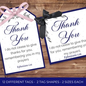 Thank You Gift Tags, Christian Appreciation, Volunteer Appreciation ...