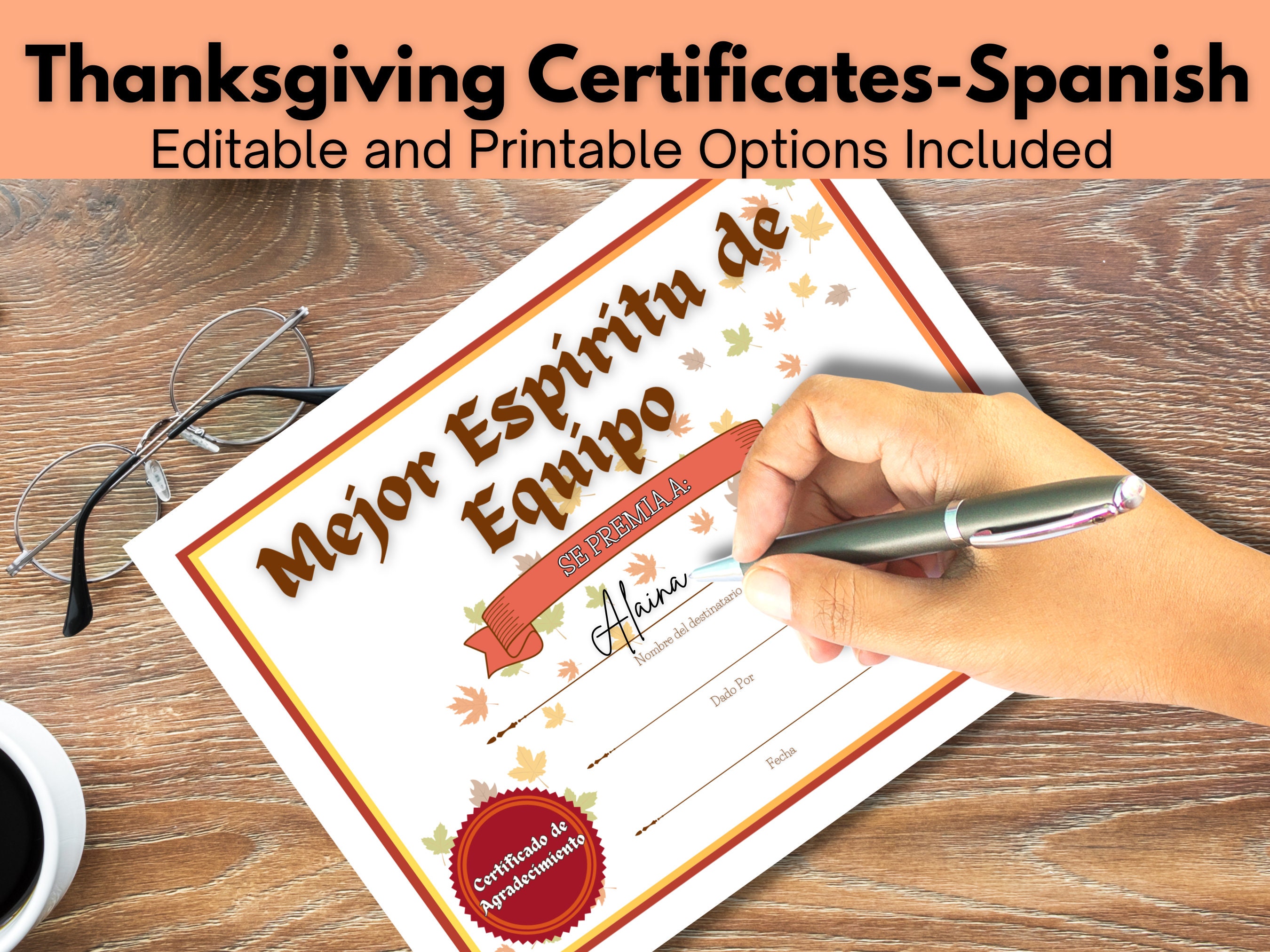 Editable Spanish Kids Certificate, Spanish Certificate of Achievement ...