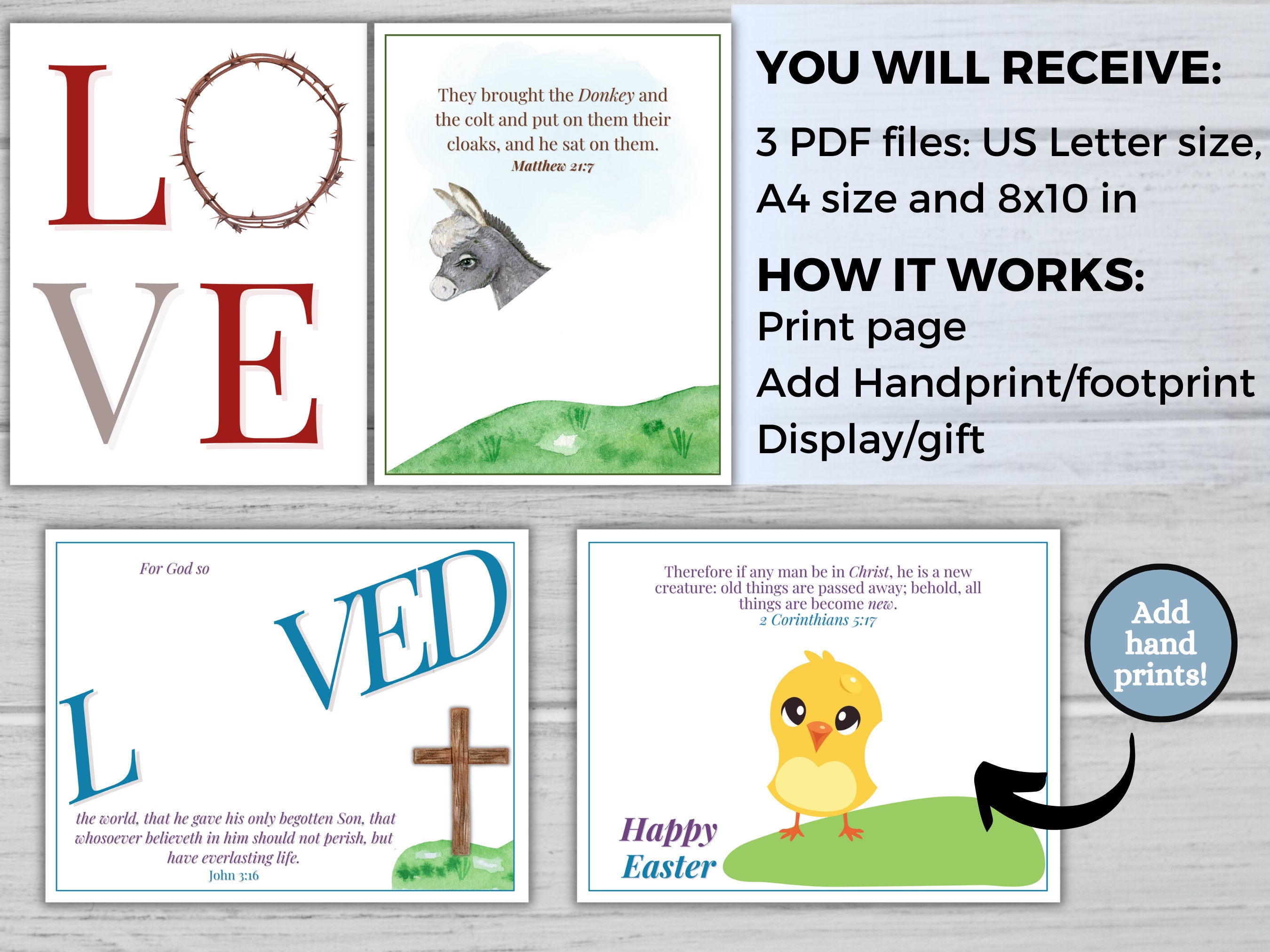 Christian Easter Handprint Craft Art, Religious Easter Crafts for Kids ...