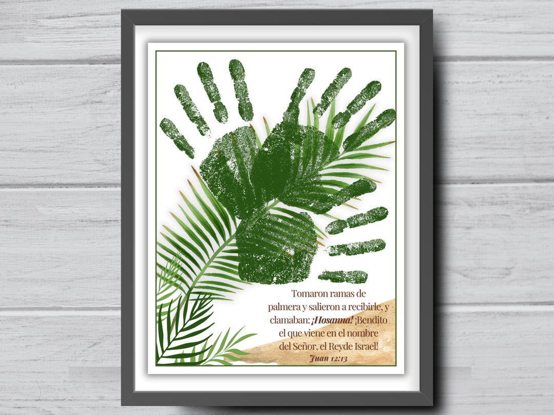 Palm Sunday Spanish Christian Easter Handprint Craft Art, Religious ...