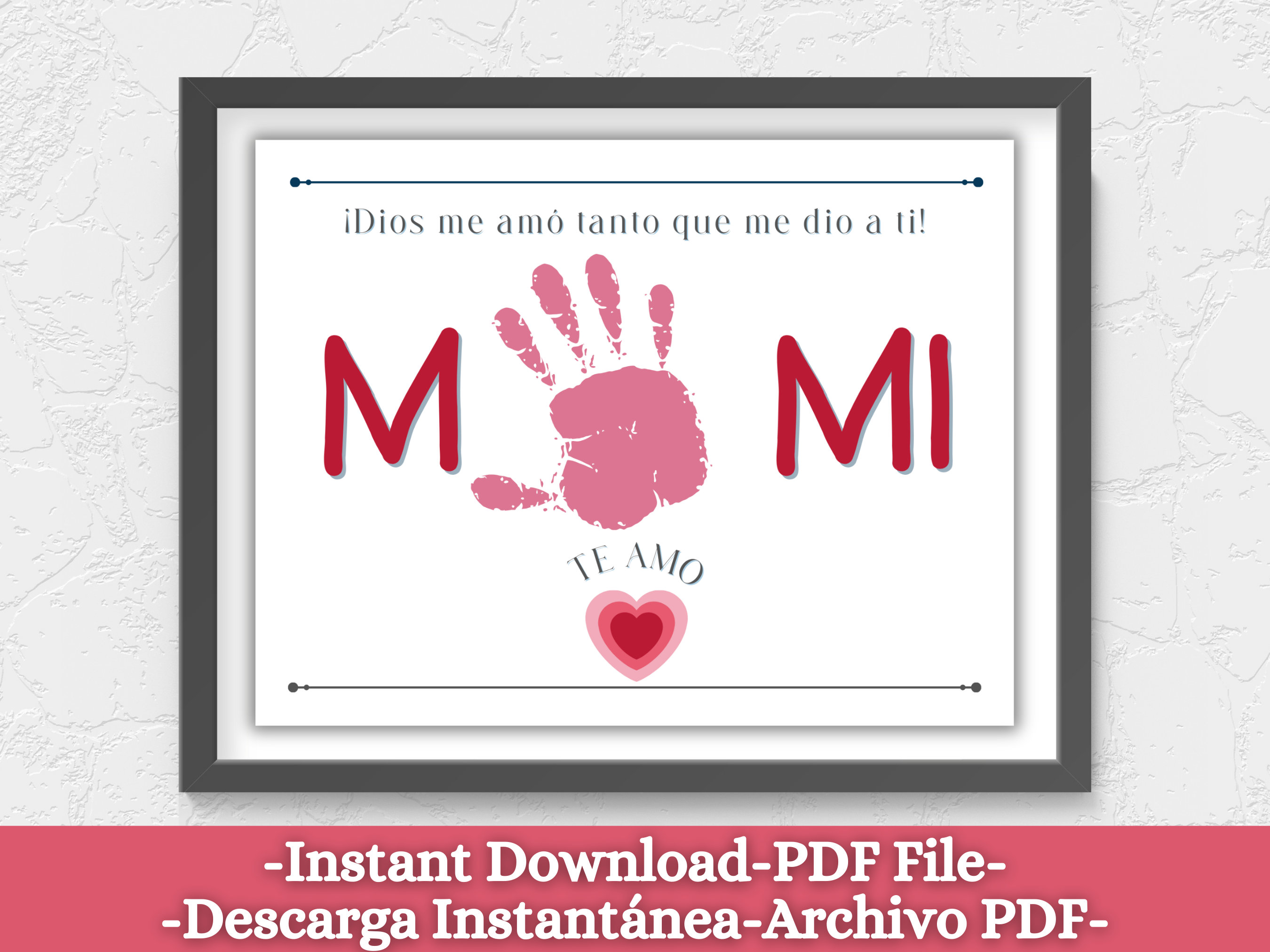 Spanish Handprint Art, Mom Handprint Craft, Christian Valentine ...