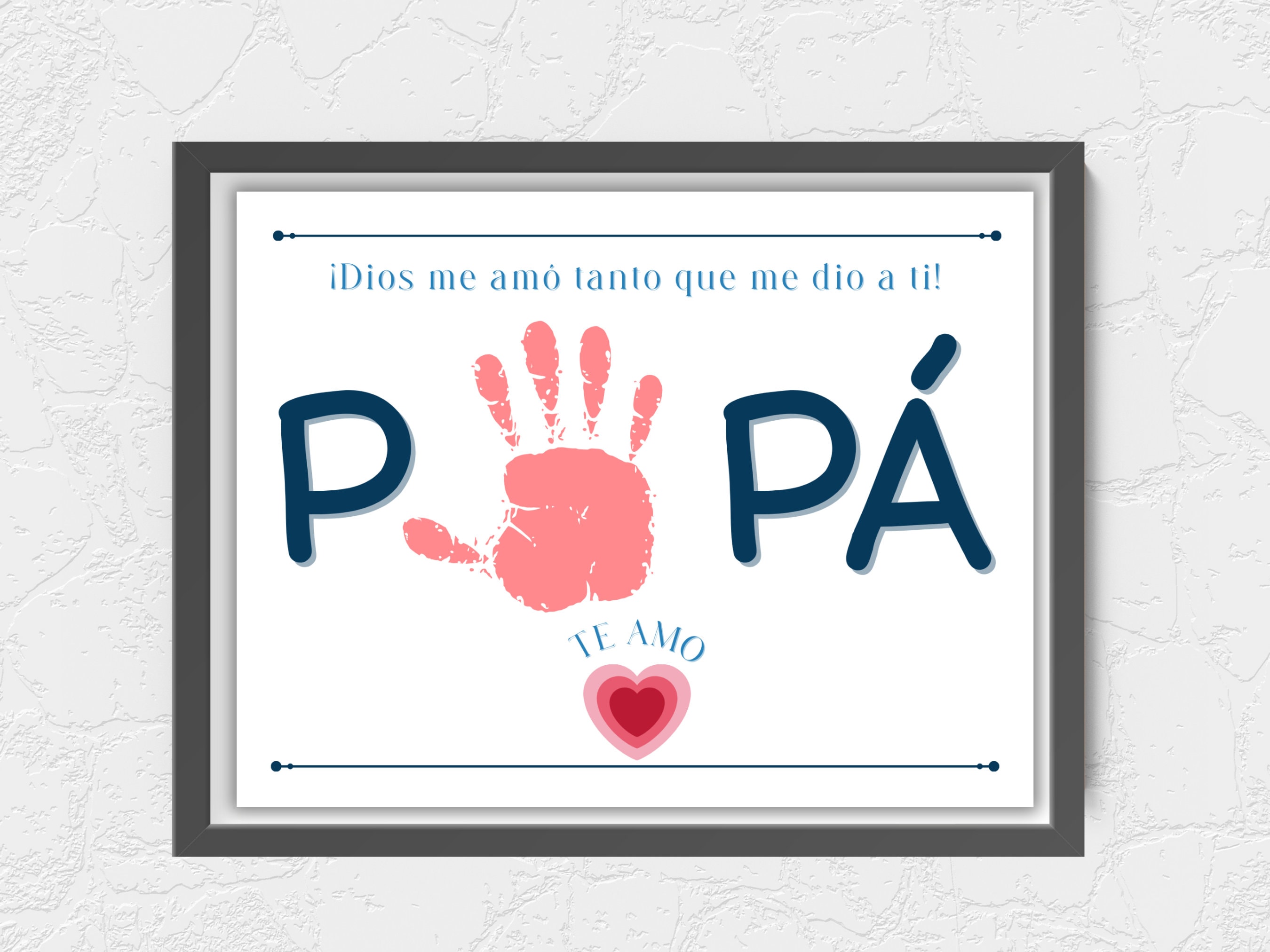 Spanish Handprint Art, Dad Handprint Craft, Christian Valentine ...